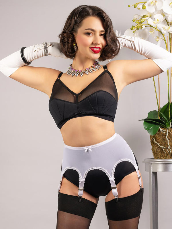 White Pull-On Suspender Belt: Limited Edition Elegance & Comfort – What Katie Did
