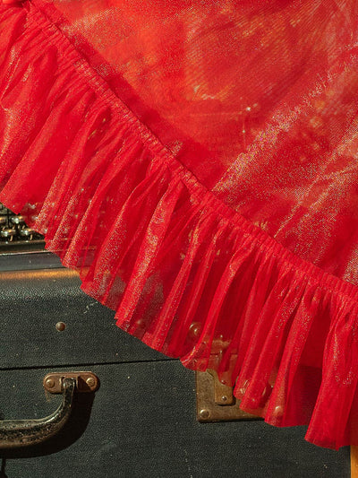 Red Frilly Petticoat - Vintage 1950s Style Elegance - M/L (UK 14-18 US ...